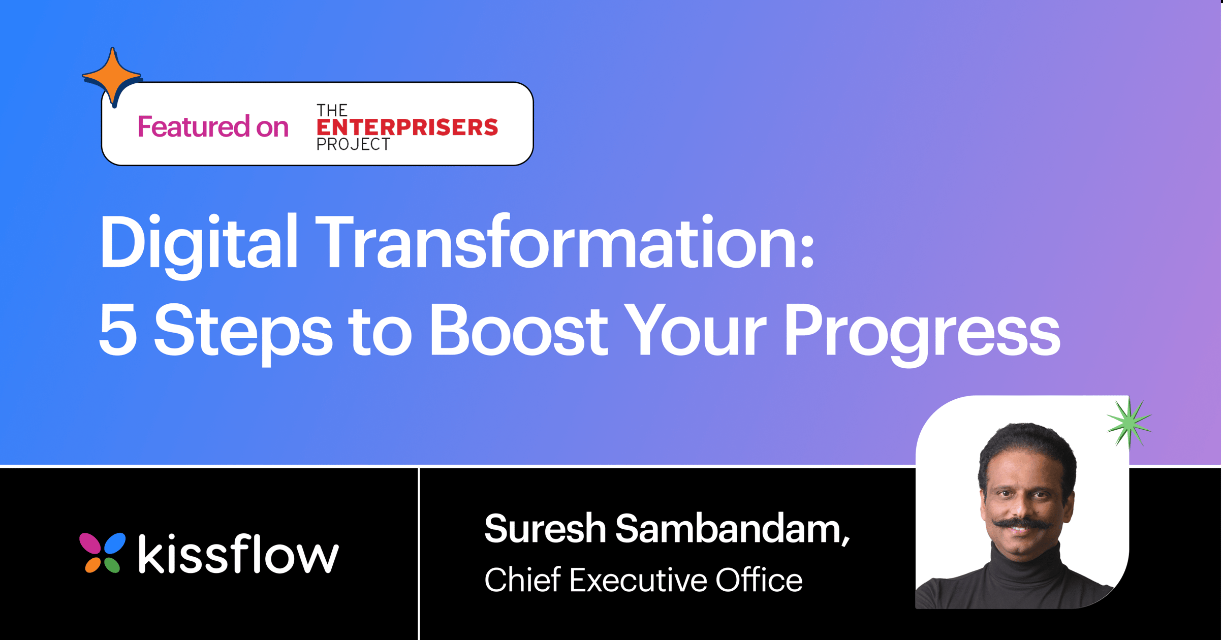Suresh Sambandam, CEO - Kissflow decodes 5 key steps to boost your digital transformation ...