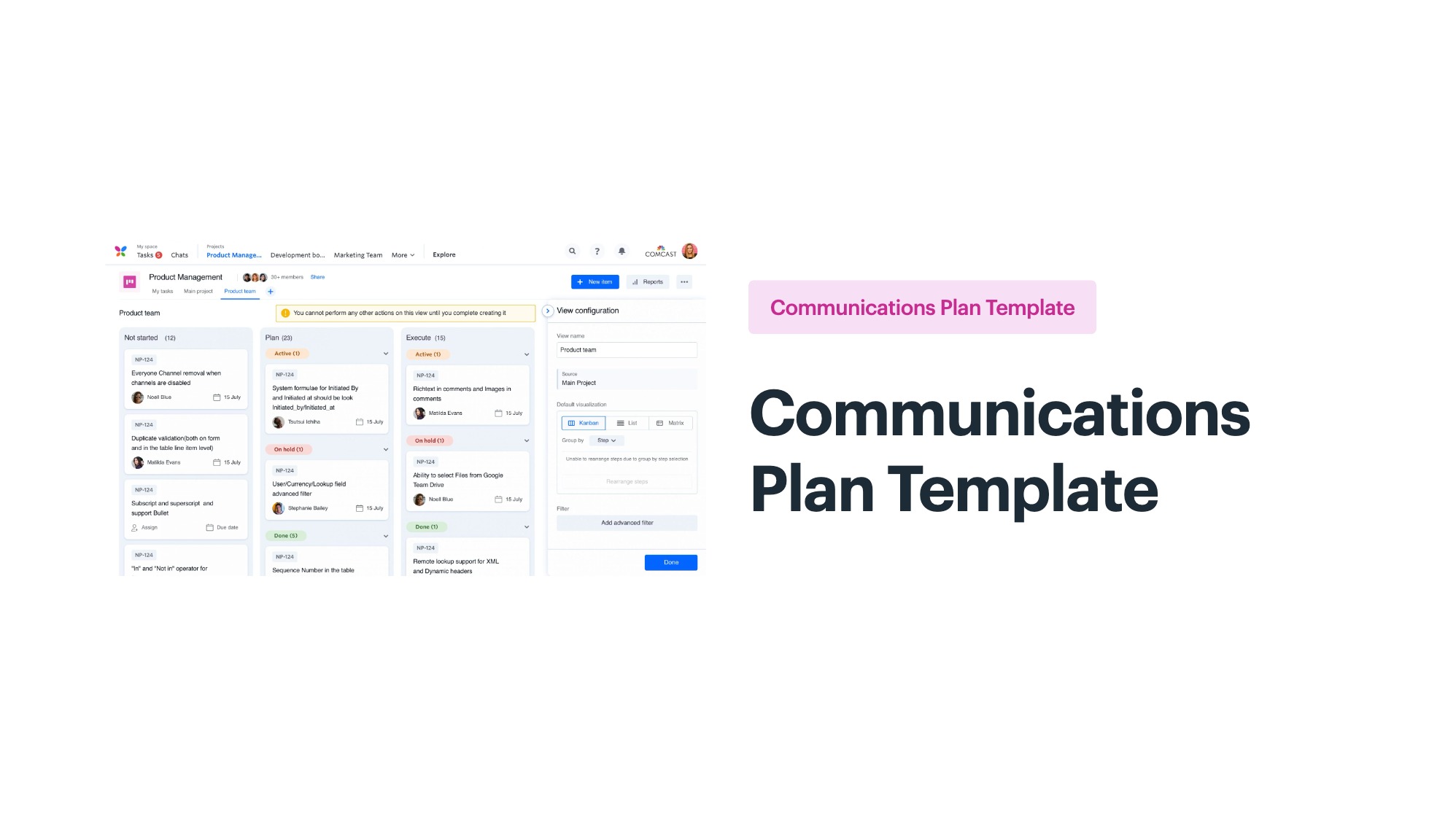 Free and Customizable Communications Plan Template